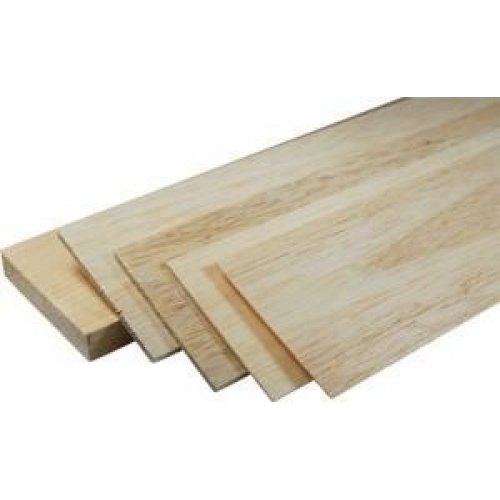 [ BALSAPLANK4.0MM ] Balsa plank 4mm x 10cm x 1 meter | Modelbouw Baillien