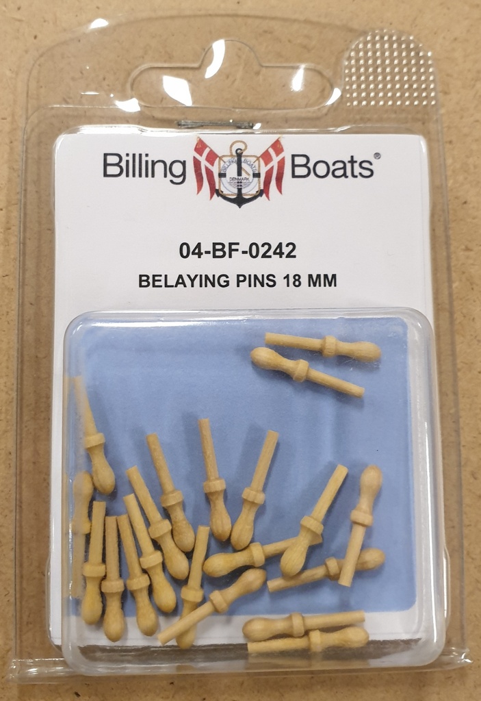 [ BBF242 ] 04-BF-0242 BELAYING PIN 18MM 20PCS | Modelbouw Baillien