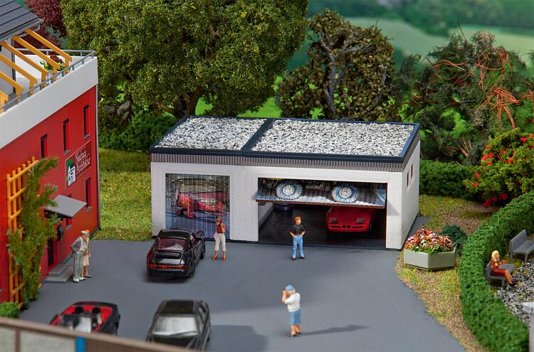 [ FAL130319 ] Faller dubbele garage met aandrijving 1/87 HO | Modelbouw ...